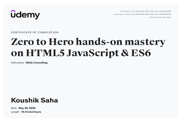 portfolio website - Koushik Saha